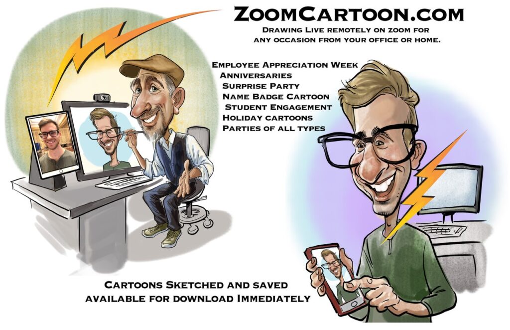 Zoom Cartoon - Caricature Artist Ben Vincent